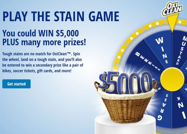 Oxi Clean Stain Game: Win $5000 plus many more prizes at staingame.ca ...