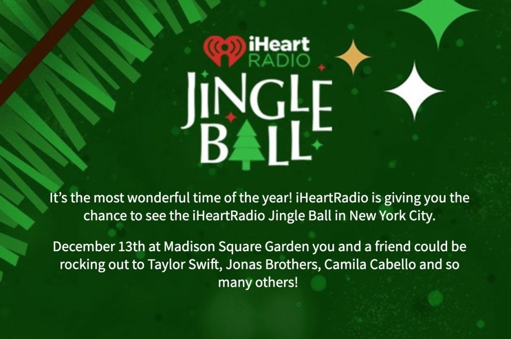 iHeartRadio Jingle Ball Contest: Win a trip to the Jingle Ball 2019 ...