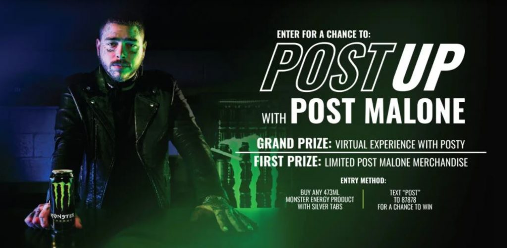 Monster Energy Post Malone Contest: Win virtual experience with Post ...