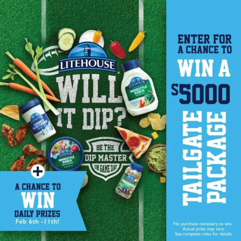 Litehouse Will it Dip Contest 2022: Win a tailgating prize pack valued ...