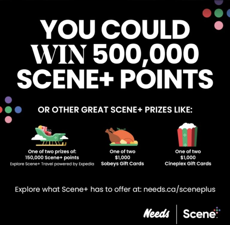Needs and Scene+ Holiday Contest 2022: Win $1,000 Sobeys gift cards ...