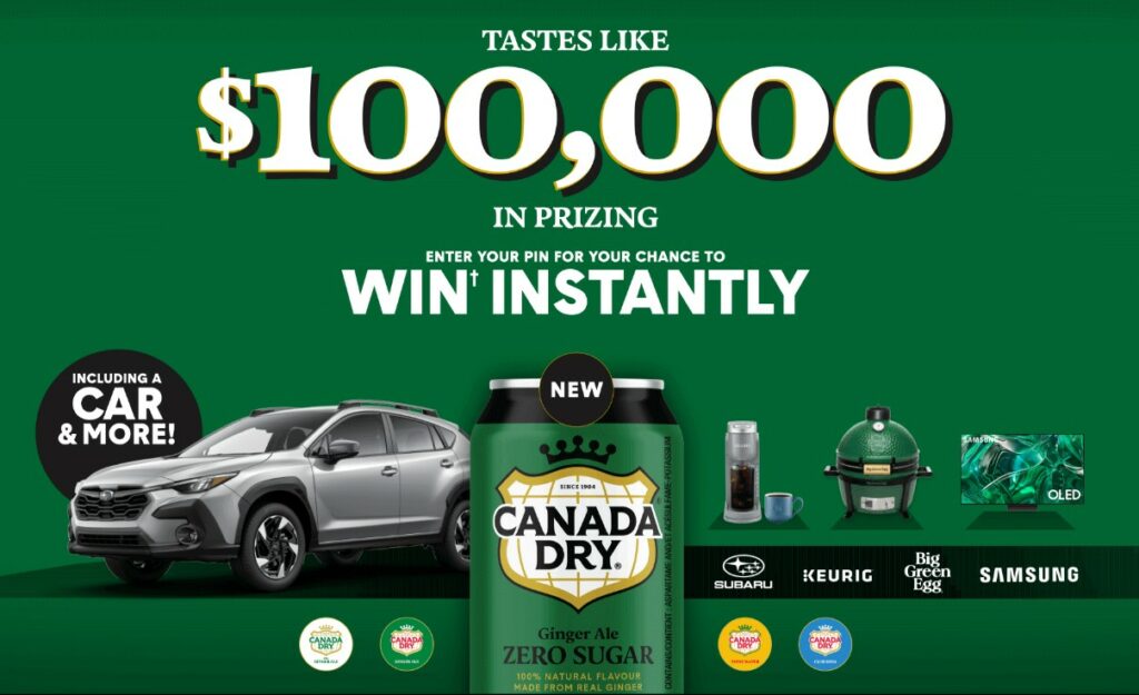 Canada Dry Tastes Like Winning Contest 2023: Enter your PIN and win at ...