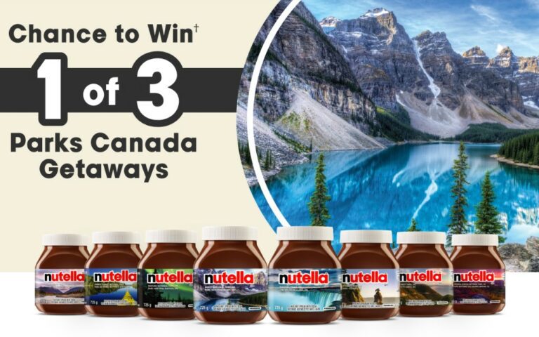 Nutella Canada Contest 2023: Win 1 of 3 Parks Canada Getaways at www ...