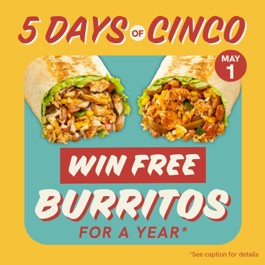 BarBurrito Cinco de Mayo Contest: Win free burritos for a year ...