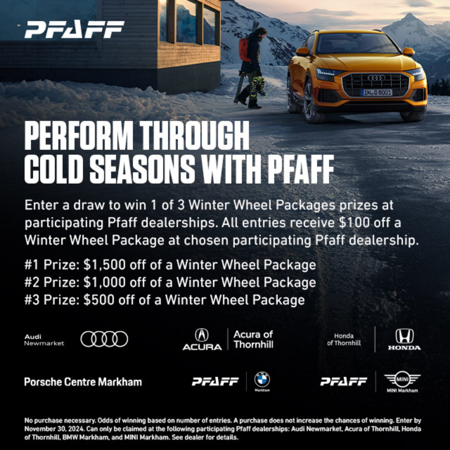 Pfaff’s Winter Wheel Giveaway: Win up to $1,500 off a set of a Winter ...